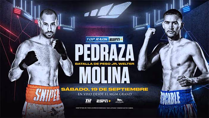 Javier Molina sin temor a José ‘Sniper’ Pedraza este sábado en Las ...