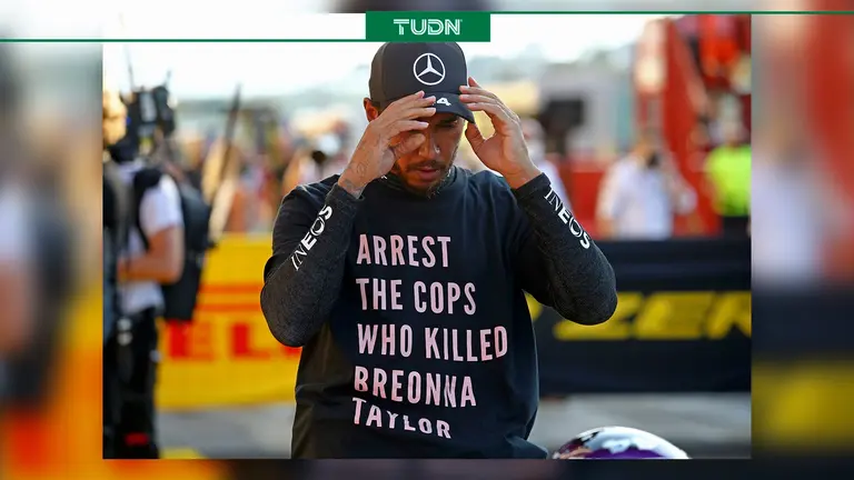 Lewis Hamilton protesta por asesinato de Breonna Taylor | TUDN Fórmula ...
