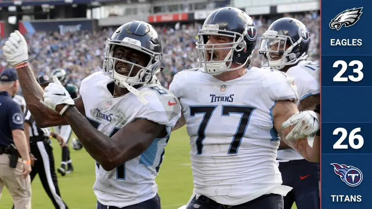 Los Titans le pegan al campeón Eagles en tiempo extra | TUDN National ...