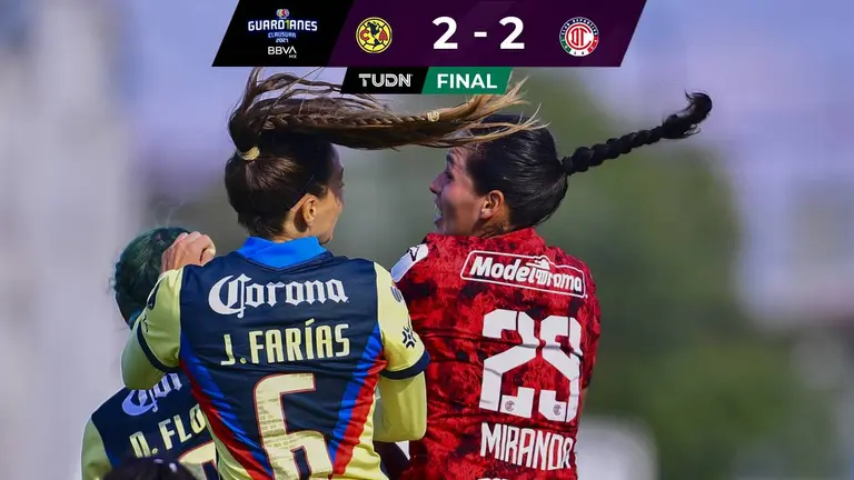 América 2-2 Toluca en el Guard1anes 2021 de la Liga MX Femenil; goles y videos | TUDN Liga MX ...