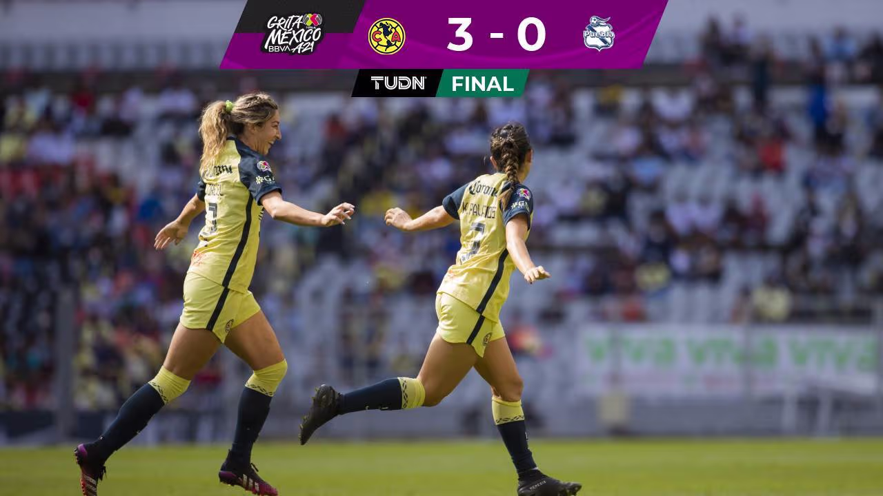 América golea 3-0 a Puebla e hila triunfos en el Estadio Azteca | TUDN ...