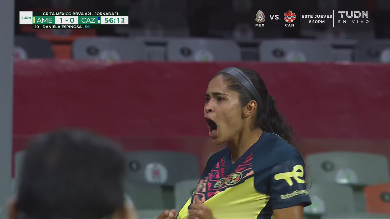 ¡Brillante definición! Daniela Espinosa marca el 1-0 de América | TUDN ...