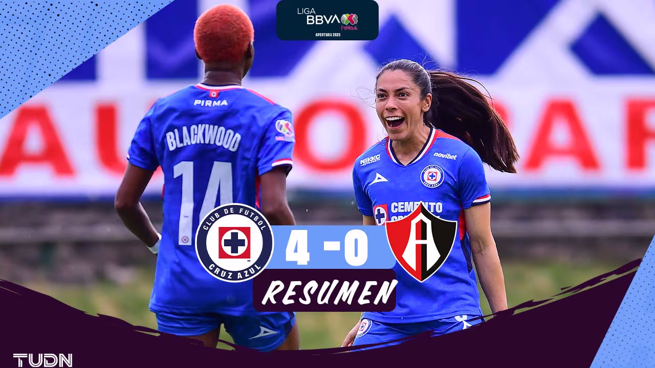 Cruz Azul golea al Atlas con una espectacular Aerial Chavarin | TUDN ...