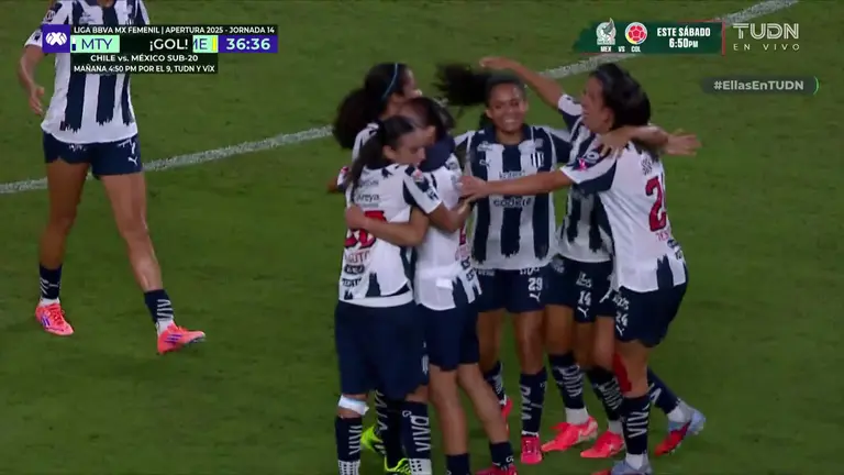 ¡Golazo de Rayadas! Daniela Monroy y un disparo precioso directo al ...