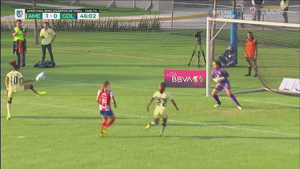 América vs Chivas, remate de Daniela Espinosa, Cuartos de final vuelta ...