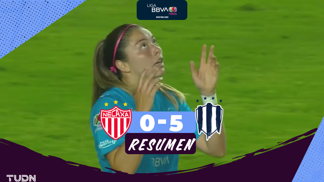 Resumen | Rayadas no tiene piedad y golea a Necaxa Femenil | TUDN Liga ...