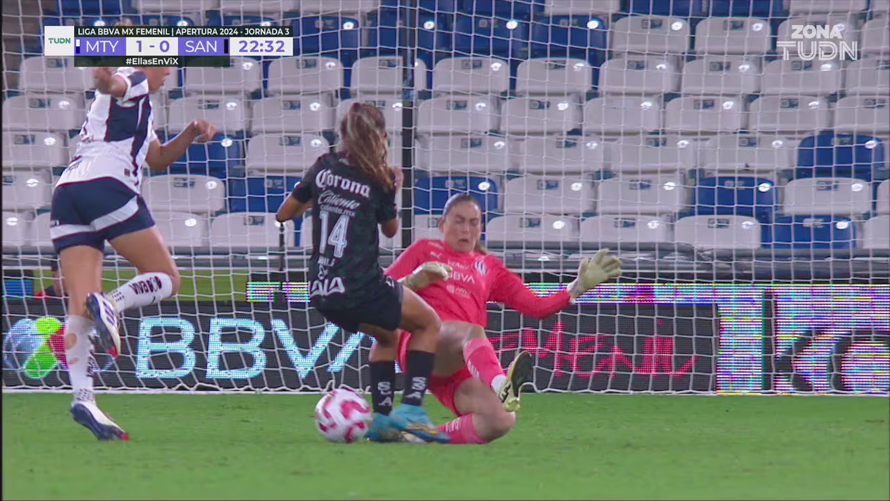 ¡Se fue directo a la pierna de la jugadora! Amarilla para Ana Gaby ...