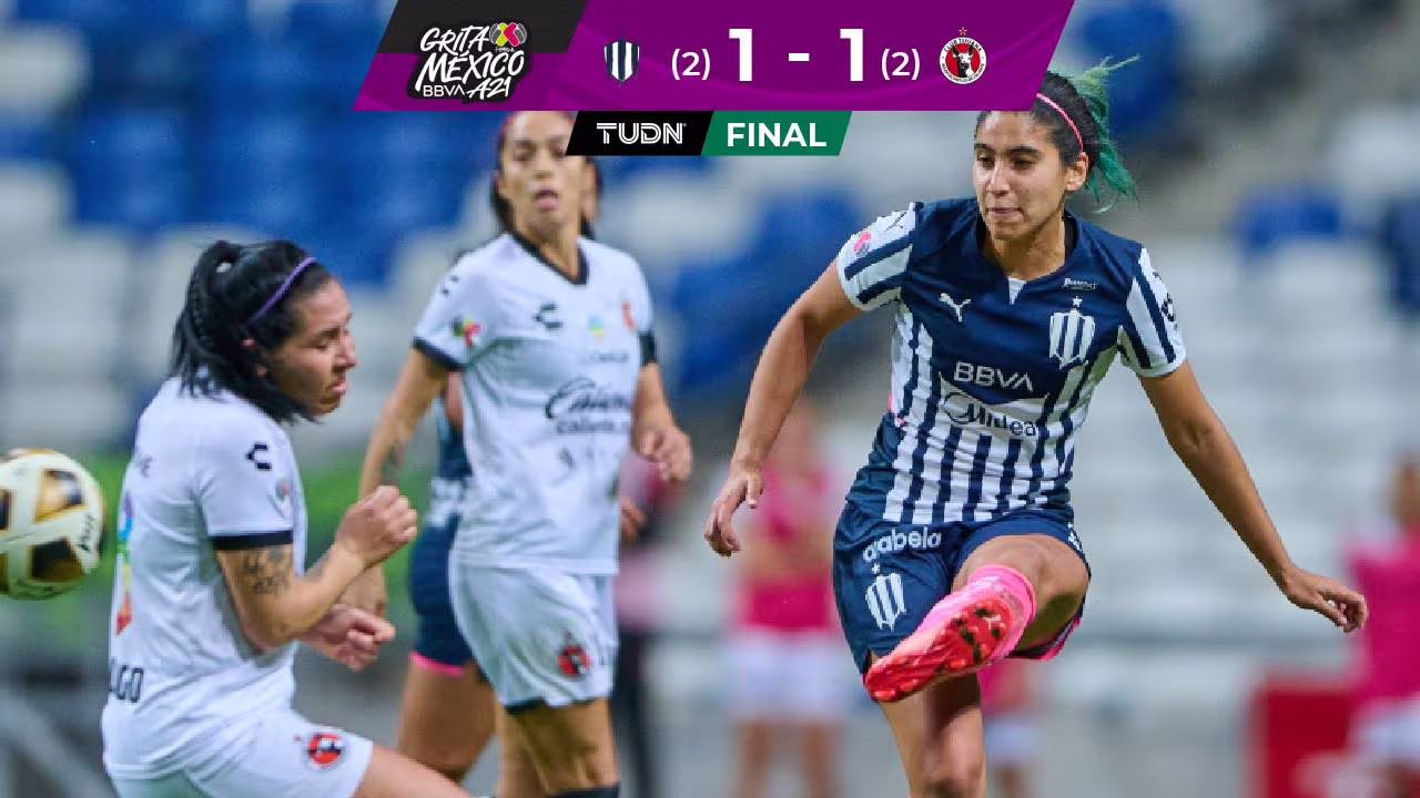 Tijuana se queda cerca de la sorpresa ante Rayadas en la Liga BBVA MX ...