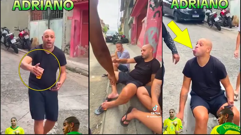 Adriano Leite y su preocupante imagen tomando alcohol en una favela de Brasil | TUDN Fútbol | TUDN