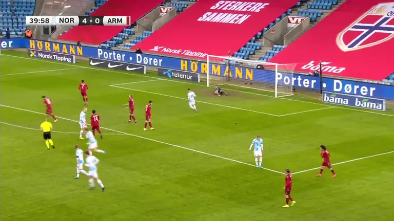 ¡TIRO ATAJADO! disparo por Erling Haaland. | TUDN Amistosos ...