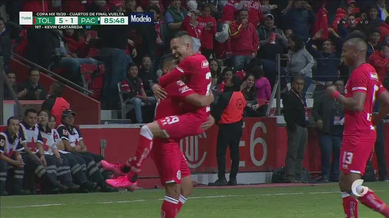 Toluca 5-1 Pachuca, golazo de Kevin Castañeda al ángulo, Octavos Final ...