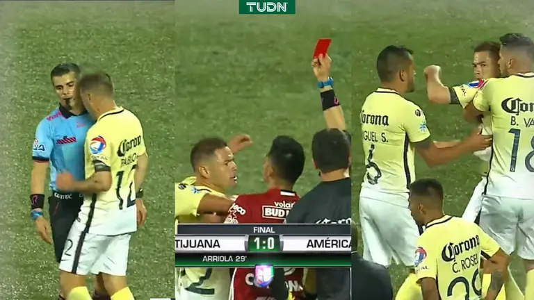 La agresión de Aguilar en un Xolos vs. América que provocó una huelga ...