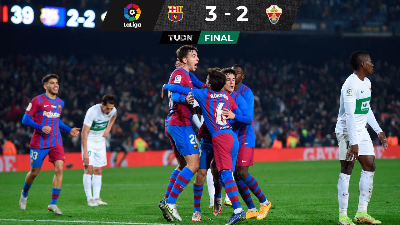 Barcelona 3-2 Elche, LaLiga: Video, goles y resumen | TUDN La Liga | TUDN