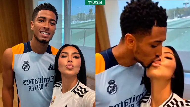 Bellingham roba beso a Kim Kardashian en su encuentro en el Real Madrid ...