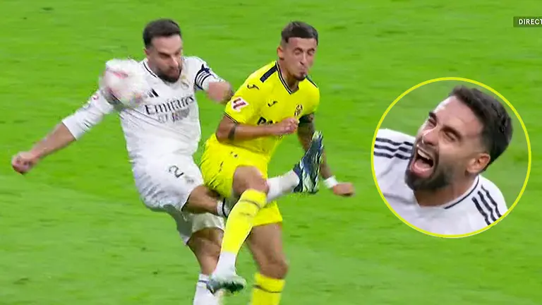 Dani Carvajal sufre espeluznante lesión en partido ante Villarreal ...