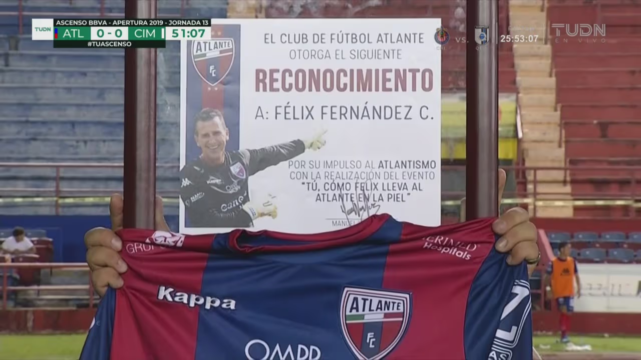 La directiva del Atlante le entregó un reconocimiento a Félix Fernández ...