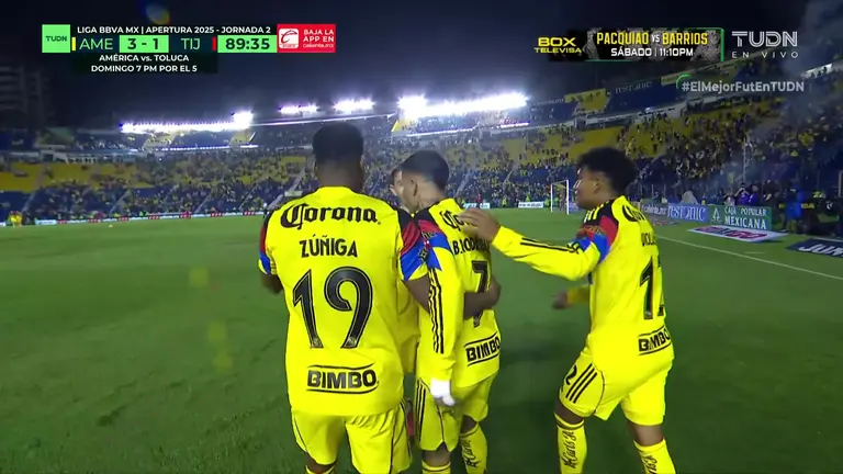 ¡Golazo del América! Brutal asistencia de Reyes y mejor definición de ...