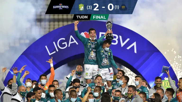 León venció 2-0 a Pumas y es campeón del Guardianes 2020 | TUDN Liga MX ...