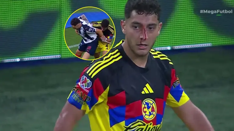 Monterrey vs. América: Lucas Ocampos golpea a Sebastián Cáceres y le ...