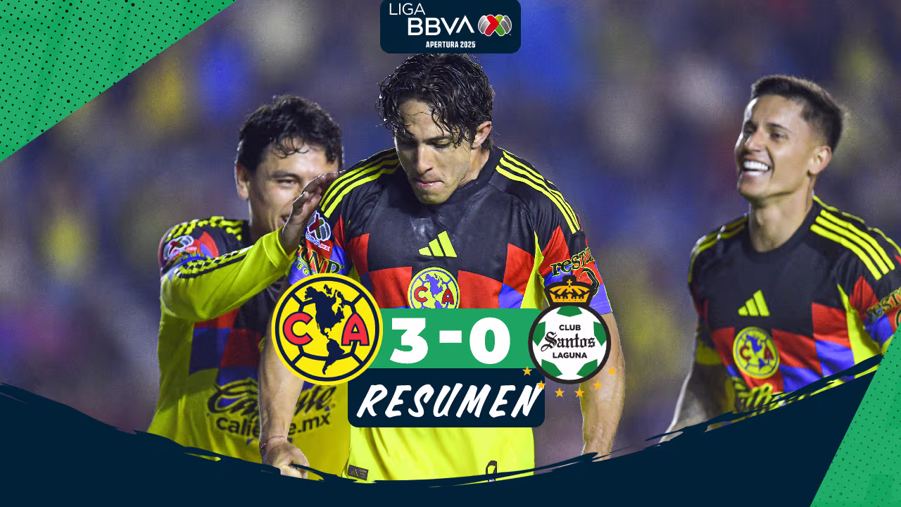 Resumen | América golea a Santos a pesar de las bajas sensibles | TUDN ...