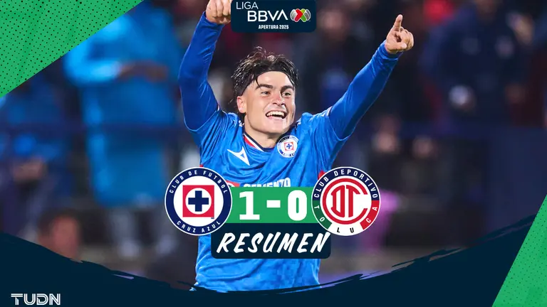 Resumen Cruz Azul vs. Toluca: Goles y marcador partido de Jornada 6 Liga MX | TUDN Liga MX | TUDN