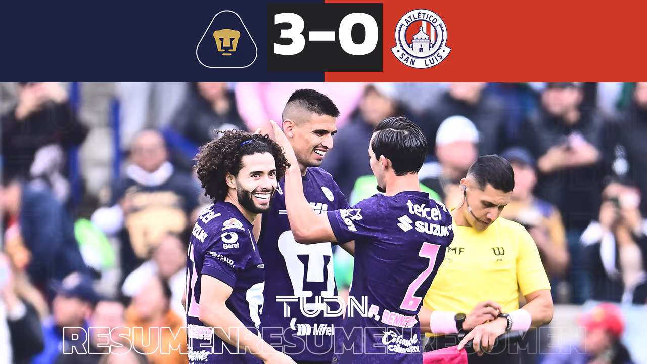 Resumen | Pumas golea en casa al Atlético San Luis | TUDN Liga MX | TUDN