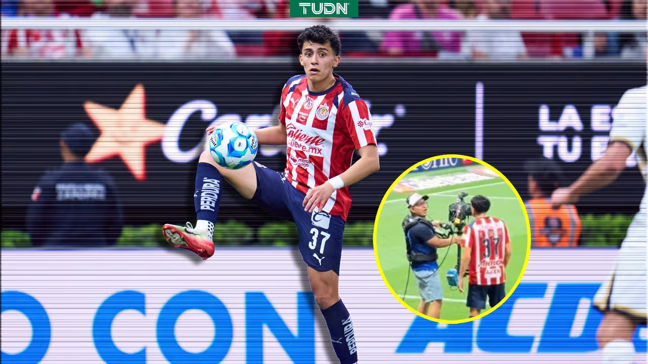 Richard Ledezma casi es golpeado por un camarógrafo en el Chivas vs ...
