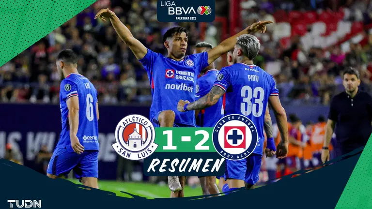 San Luis vs. Cruz Azul: Goles, resumen y resultado partido de Apertura 2025 | TUDN Liga MX | TUDN