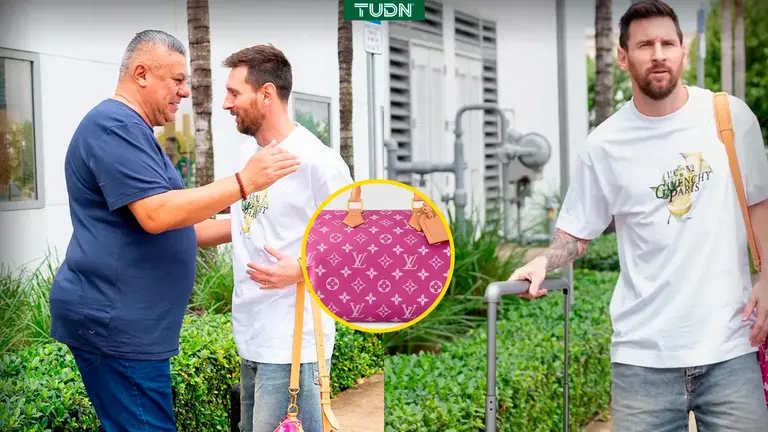 Messi presume lujoso bolso Louis Vuitton de un precio exorbitante ...