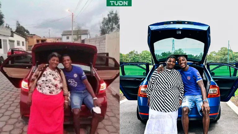 Chelsea recrea foto de Moisés Caicedo con su mamá tras hacer oficial el ...