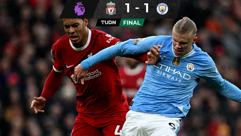 Liverpool 1-1 Manchester City en vibrante partido de líderes de la Premier League | TUDN Premier ...