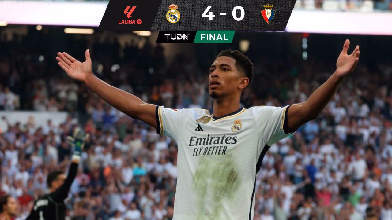 ¡Qué fichaje! Bellingham luce con doblete en goleada del Real Madrid ...