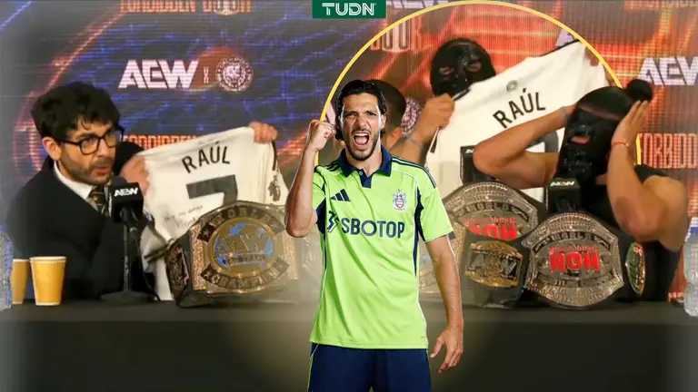 ¡Raúl Jiménez sorprende a luchador de AEW tras ser campeón! | TUDN ...