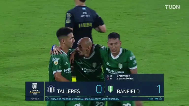 Resumen | Banfield saca un angustioso triunfo frente a Talleres | TUDN ...
