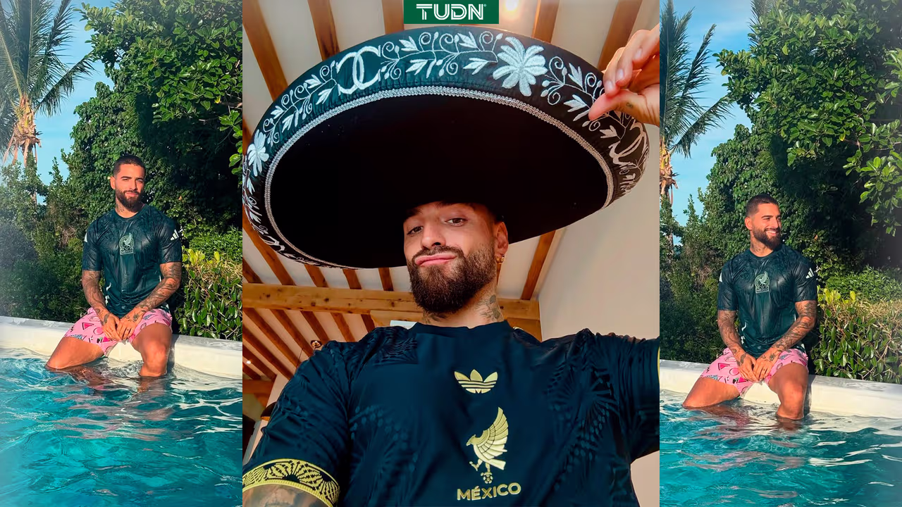 ¡Orgullo mexicano! Maluma sorprende al lucir la camiseta del Tri y ...