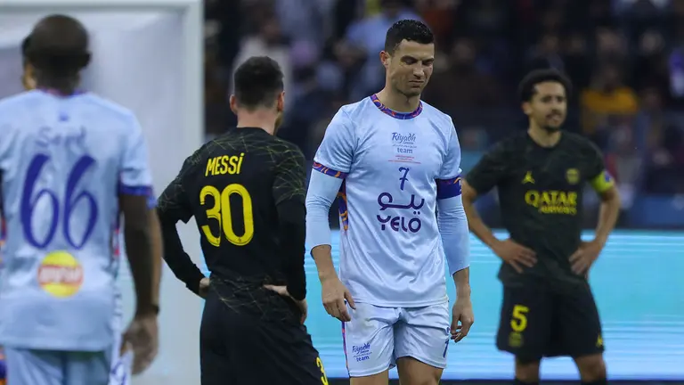 ¡Todos lo esperamos! El emotivo saludo entre Messi y CR7 | TUDN Fútbol ...