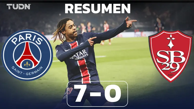 PSG le hace10 goles en el global al Brest para calificar a Octavos de Final | TUDN UEFA ...