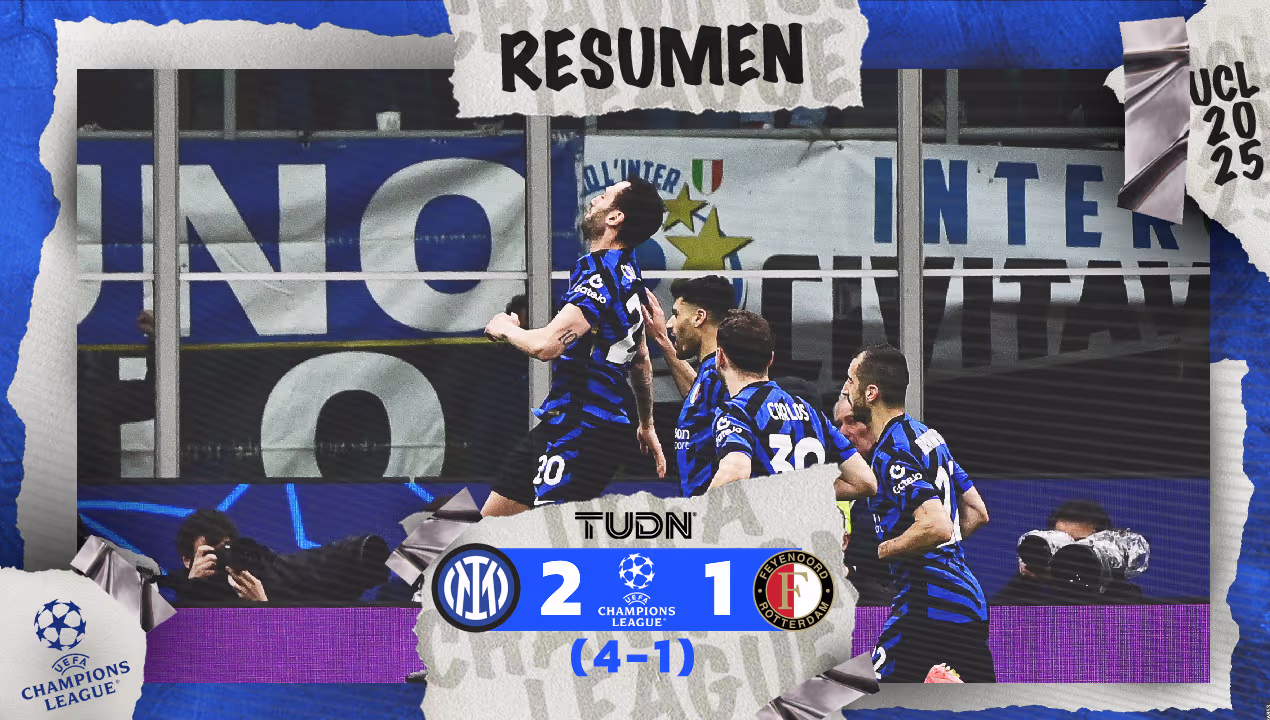 Resumen: Inter Milan vs. Feyenoord, goles, marcador de Octavos de Final ...