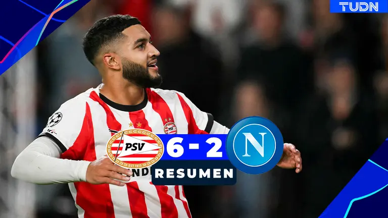 Resumen | PSV viene de atrás para golear y aplastar al Napoli | TUDN ...