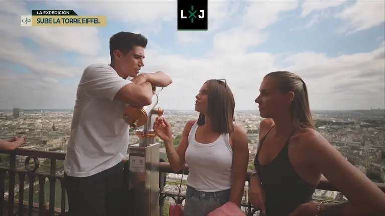 La Expedición | Aurelie, Tania y Daniel llegan a lo más alto de la Torre Eiffel | TUDN Juegos ...