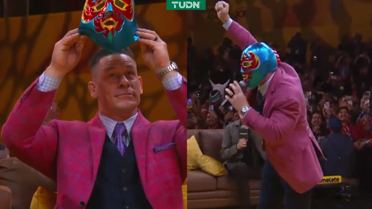¿De qué luchador es la máscara que se puso John Cena en México? | TUDN ...