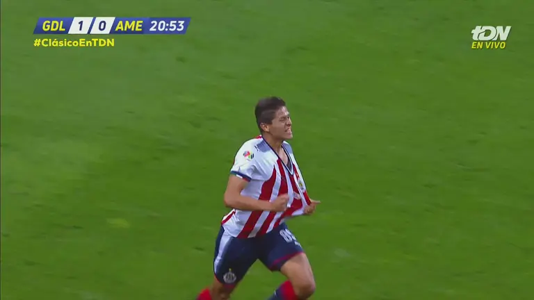 Gol Jesús Godínez (Chivas 1-0 América, Clausura 2018) | TUDN Más ...