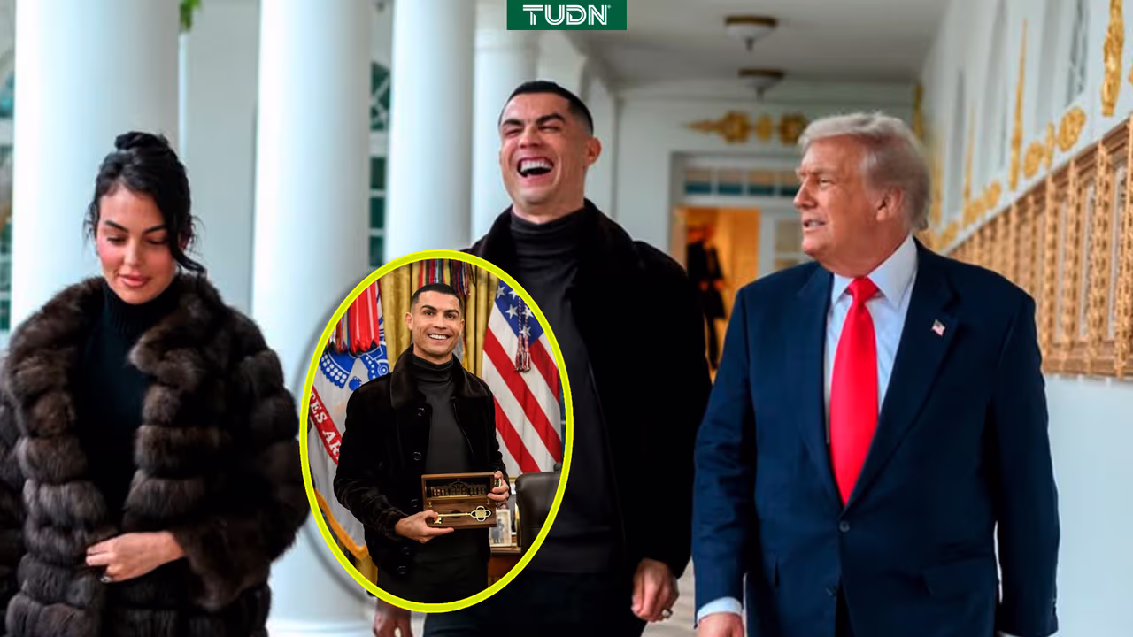 Cristiano Ronaldo recibe la Llave Dorada de la Casa Blanca por Donald ...