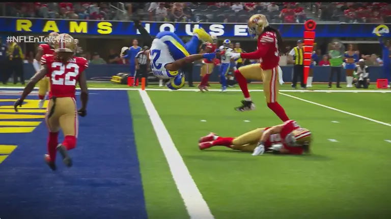 ¡Estás loco Williams! Espectacular acrobacia de Kyren para el TD de ...