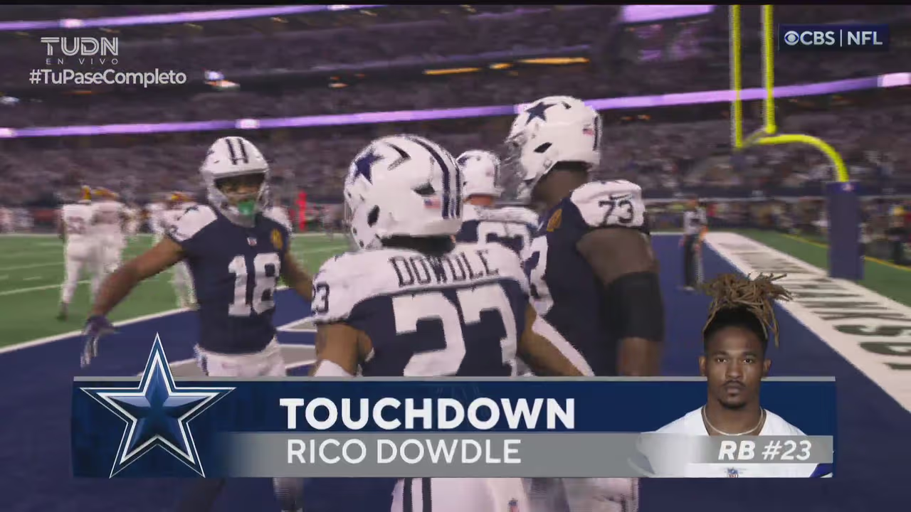 ¡TD de Dallas! Rico Dowdle entra corriendo a la zona prometida | TUDN ...