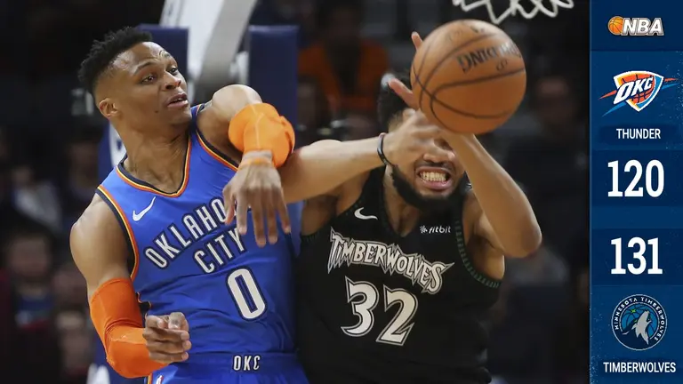 Towns apaga el regreso de Paul George y los Timberwolves vencen al Thunder | TUDN NBA | TUDN