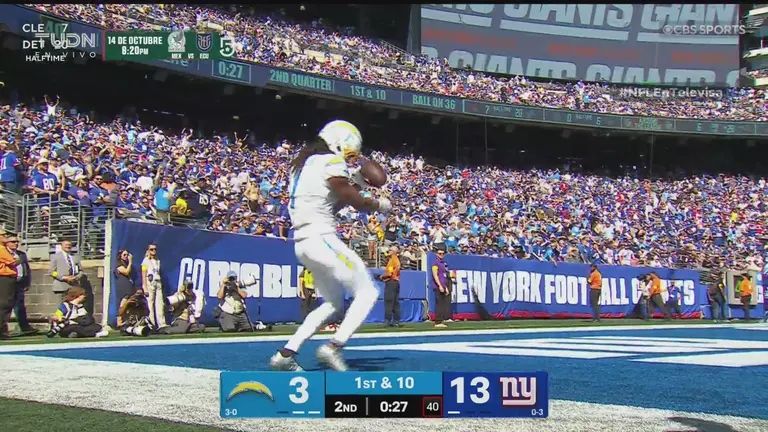 ¡Bombazo de Herbert! Quentin Johnson acerca a Chargers | TUDN NFL. | TUDN