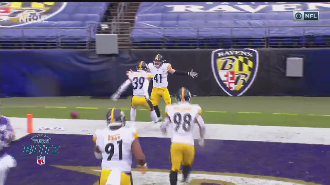 ¡Pick six! Spillane intercepta a Lamar y consigue el touchdown | TUDN ...