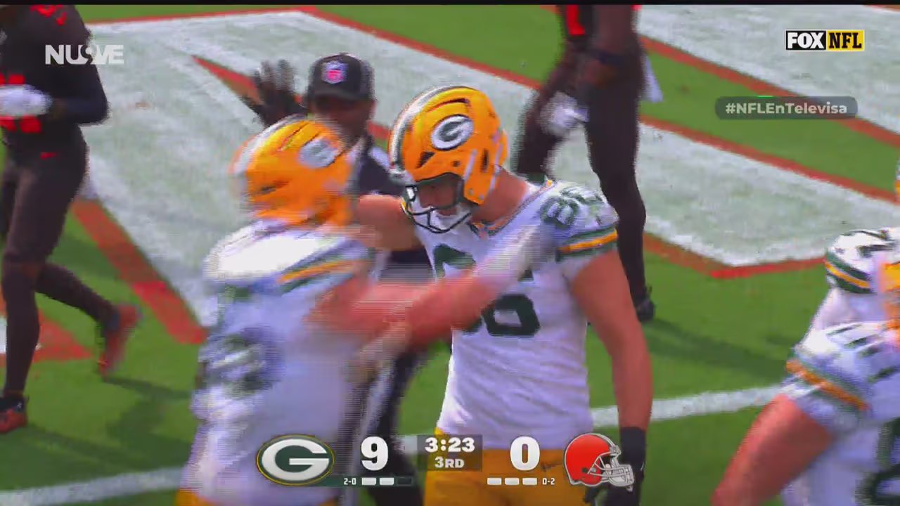 ¡Por fin touchdown! Love conecta con John FitzPatrick para Packers ...