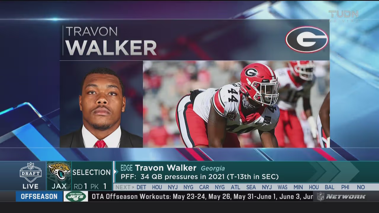 Travon Walker, el pick número uno global del Draft NFL 2022 | TUDN NFL ...